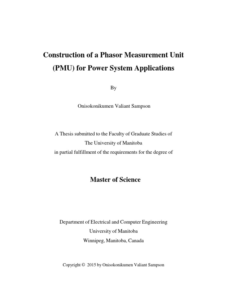 Construction of Pmu | PDF | Ac Power | Electric Power Transmission