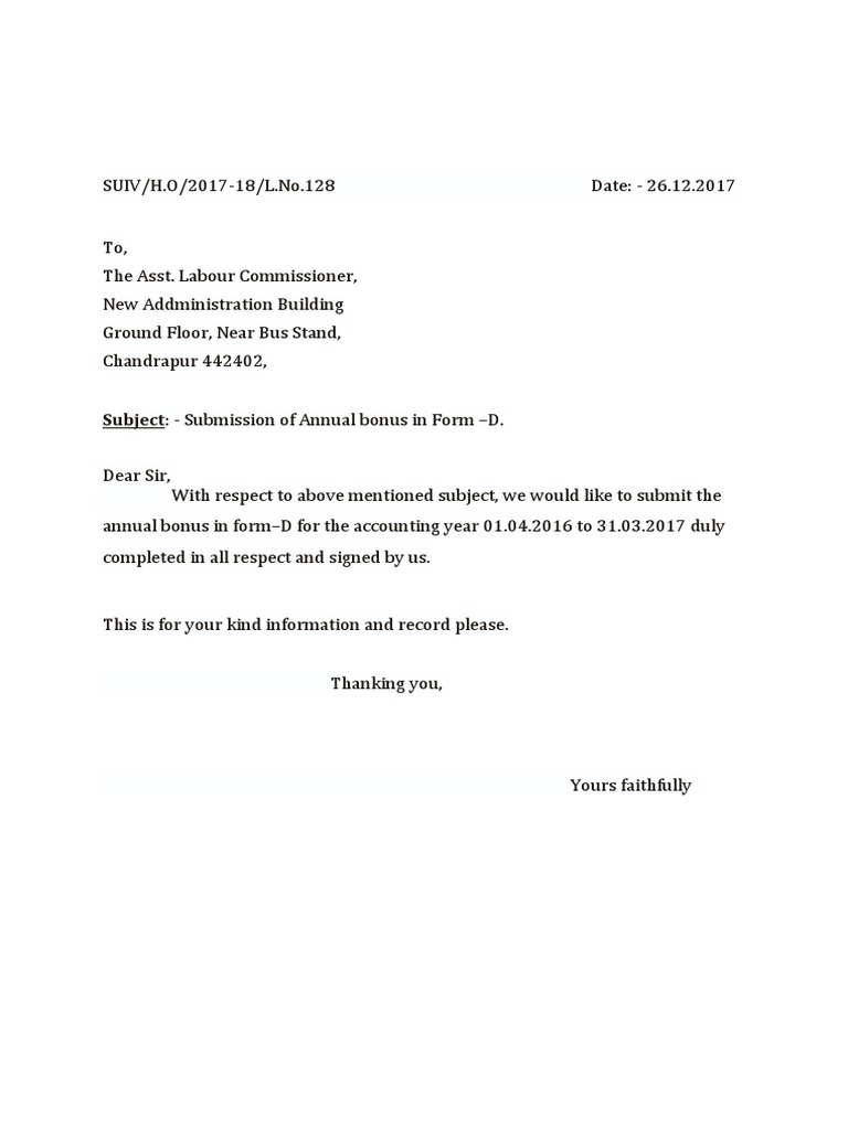 Annual bonus form submission | PDF