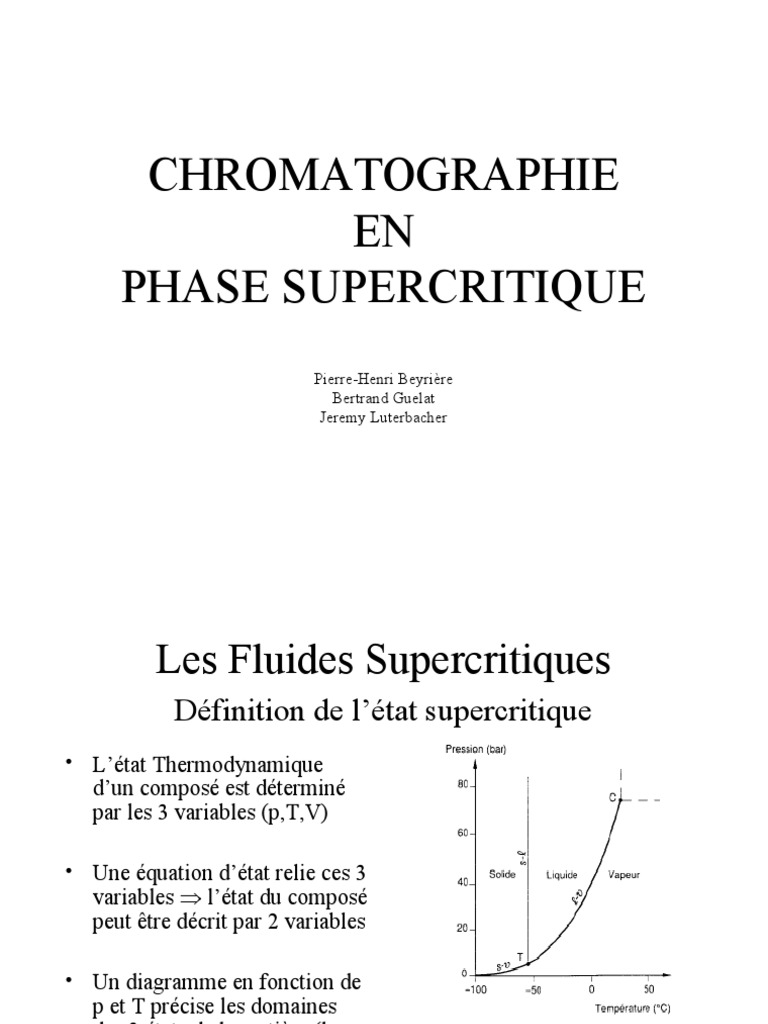 CH - en Phase Supercritique | PDF | Chromatographie | Fluide supercritique