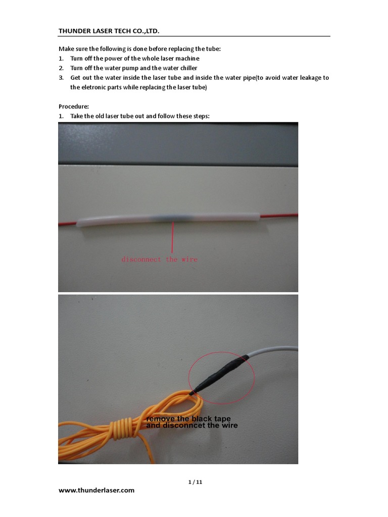 Replacing Laser Tube Instructions | PDF