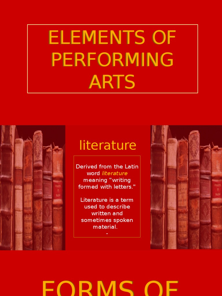 Elements of Performing Arts - LITERATURE | PDF | Essays | Short Stories