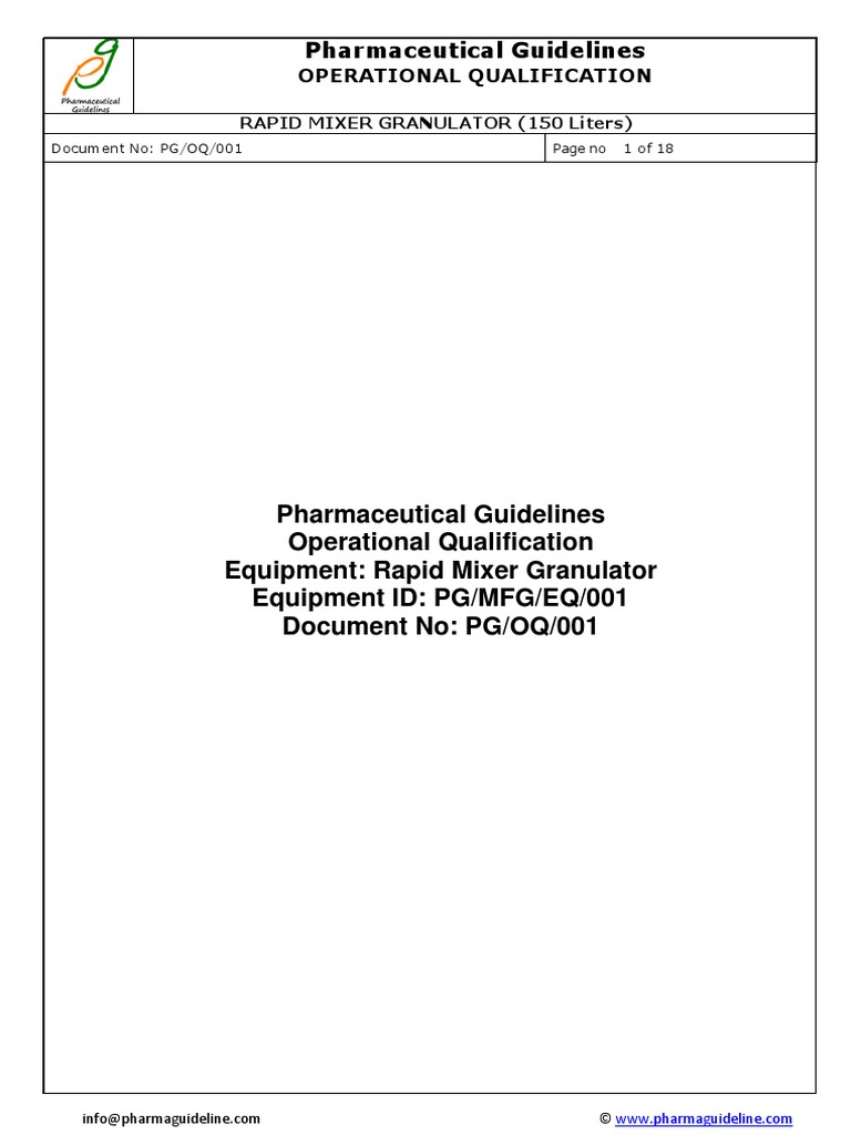 Operational Qualification Sample Protocol | PDF | Verification And Validation | Engineering
