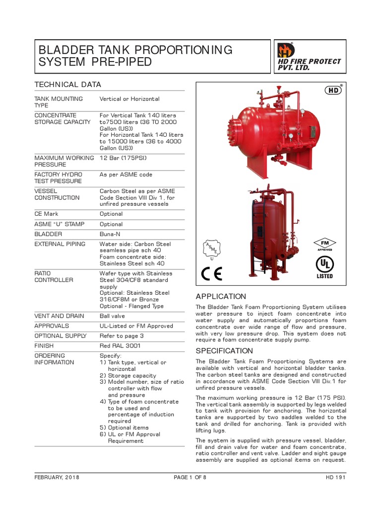 Bladder Tank Proportioning System Pre-Piped: HD Fire Protect Pvt. Ltd ...