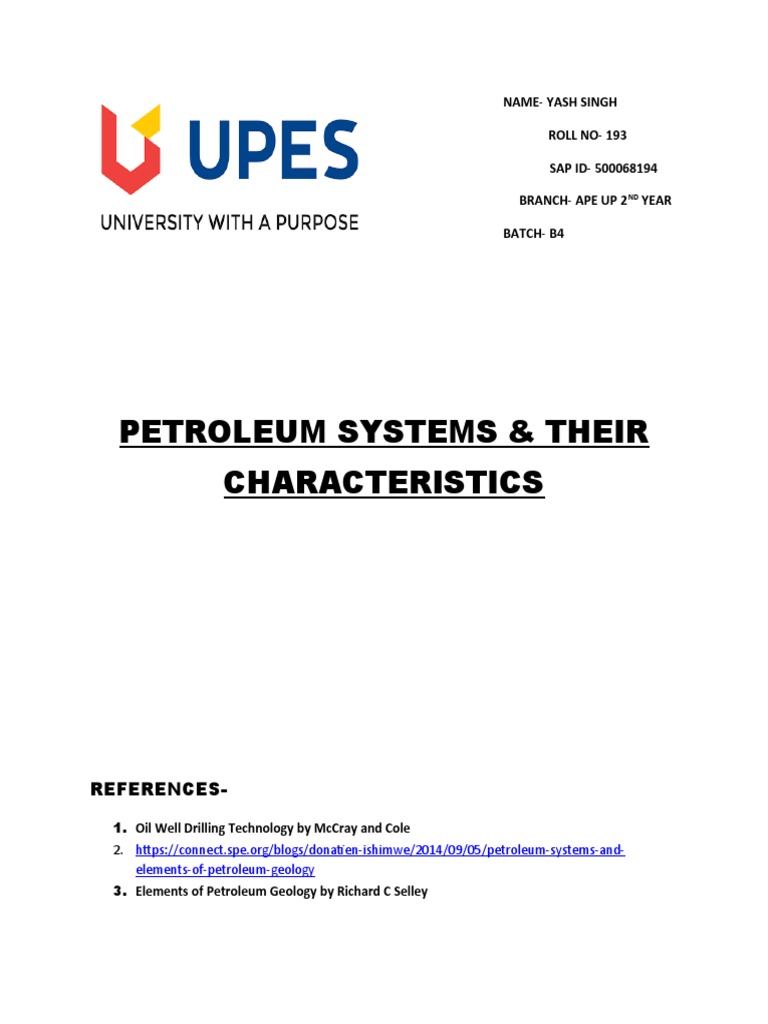 Petroleum Systems Characteristics Overview | PDF