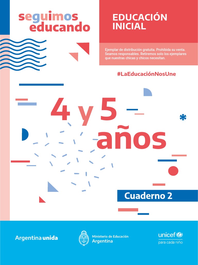 Serie Seguimos Educando Primaria Nivel Inicial 4 y 5 Años Cuadernillo 2 | PDF