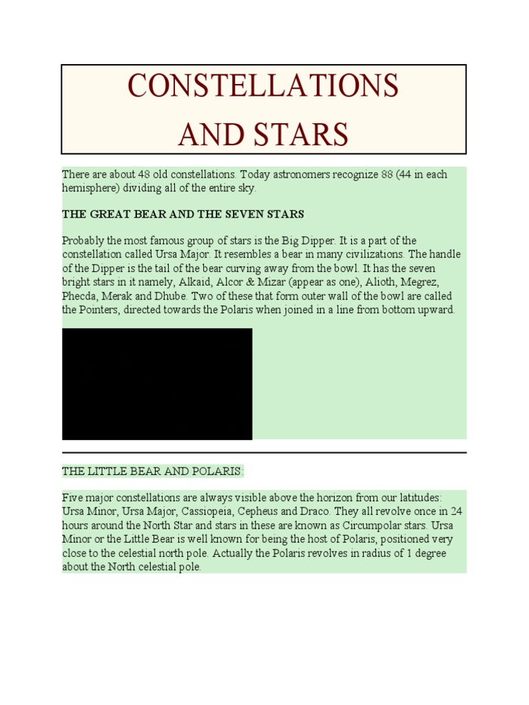 Constellations and Stars | PDF | Stars | Ptolemy
