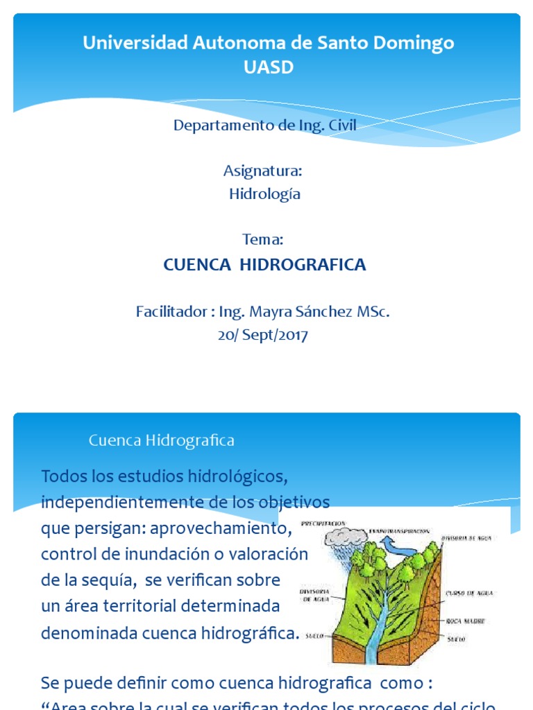 Cuenca Hidrográfica: Definición y Clasificación | PDF | Cuenca de ...