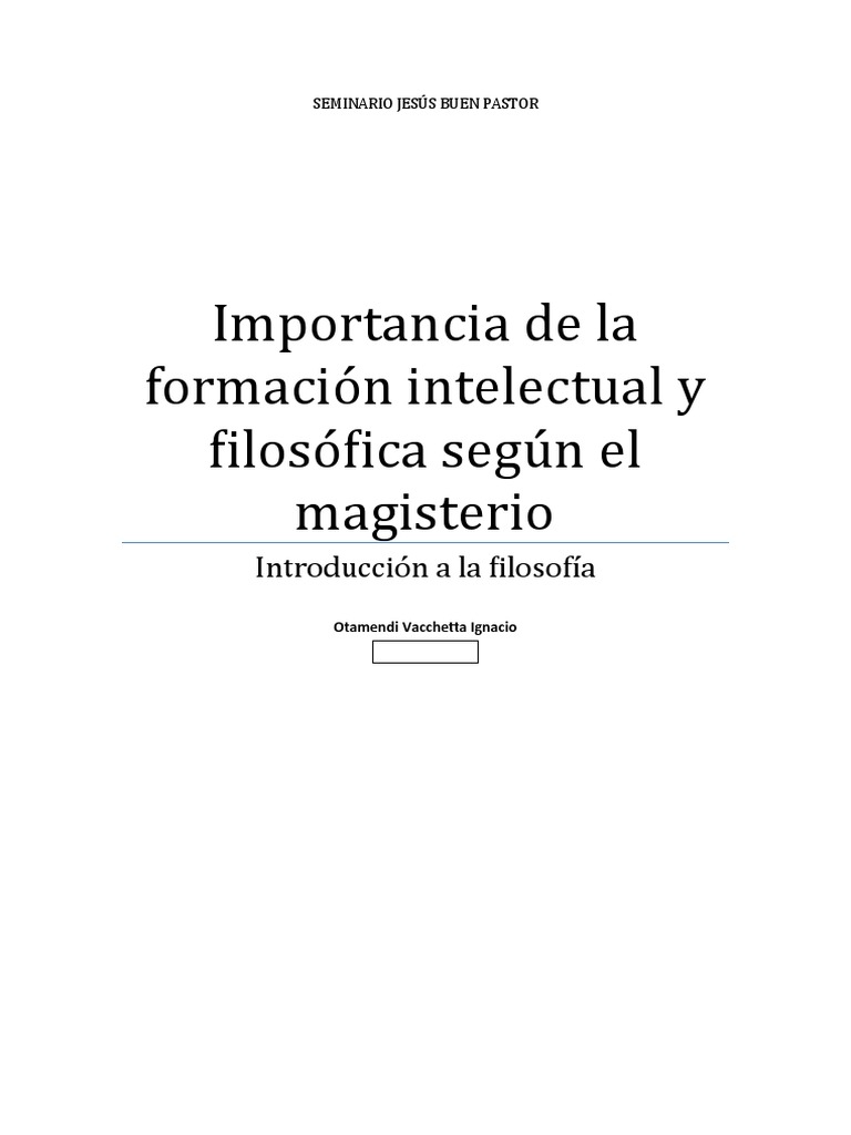 Formación Intelectual del Seminarista | PDF | Seminario | Divinidad ...