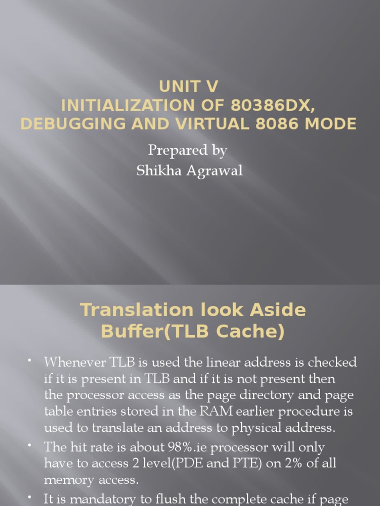 Exploring the Initialization, Debugging Features, and Virtual 8086 Mode of the Intel 80386 ...