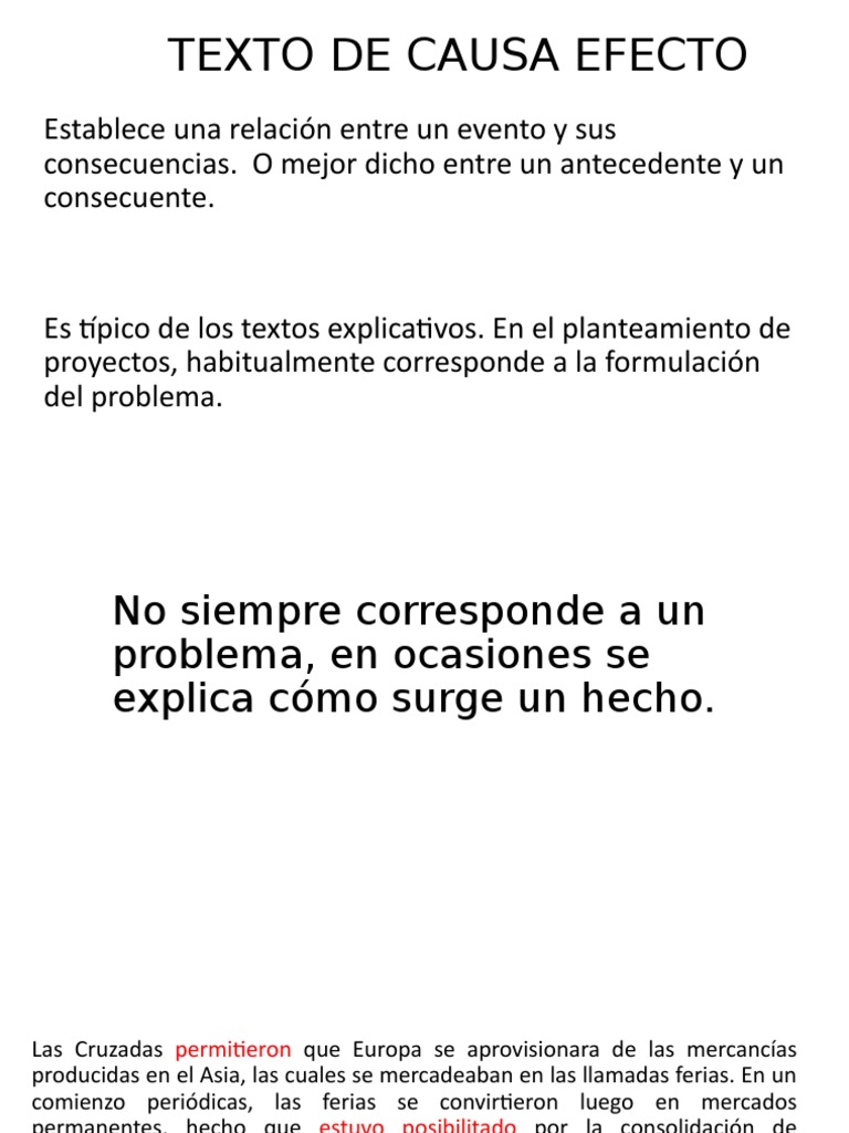 Texto de Causa Efecto | PDF