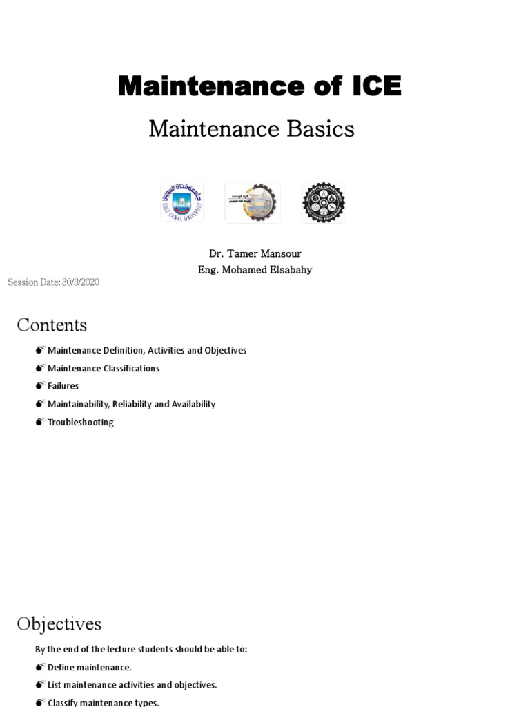 Maintenence Basics | PDF | Reliability Engineering | Systems Theory