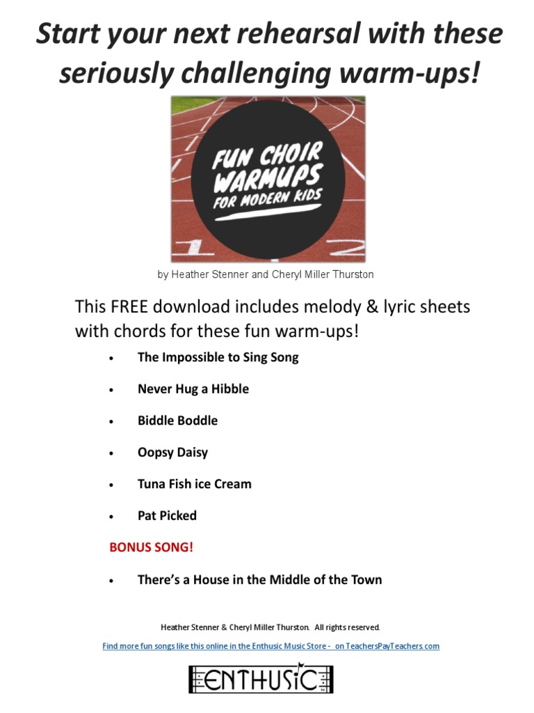 Start Your Next Rehearsal With These Seriously Challenging Warm-Ups! | PDF