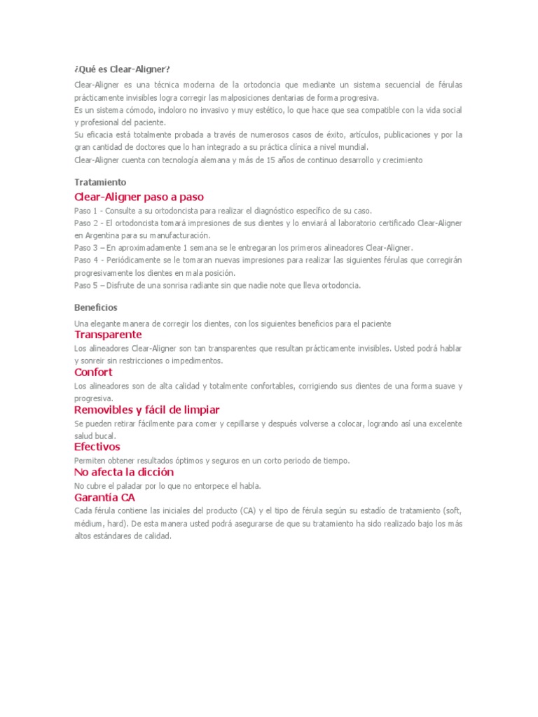 Qué Es Clear | PDF | Ortodoncia | Ramas de Odontología