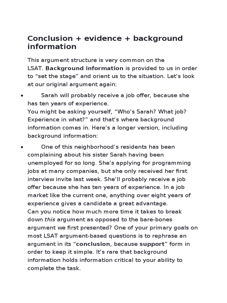 LSAT Argument Structure Guide | PDF | Computers