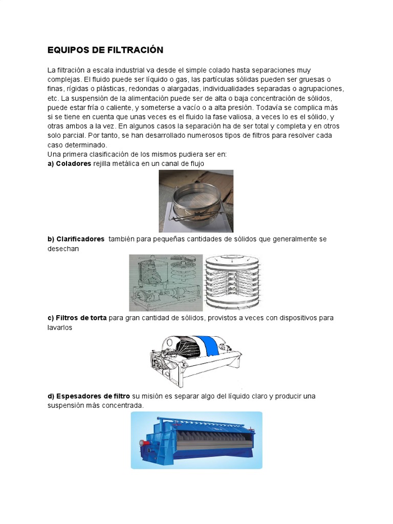 Equipos de Filtración | PDF | Filtración | Química