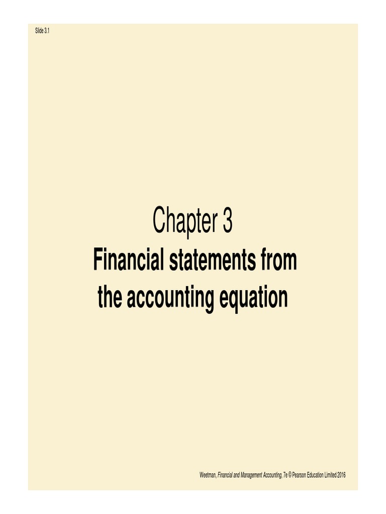 Financial Statements From Financial Statements From The Accounting ...