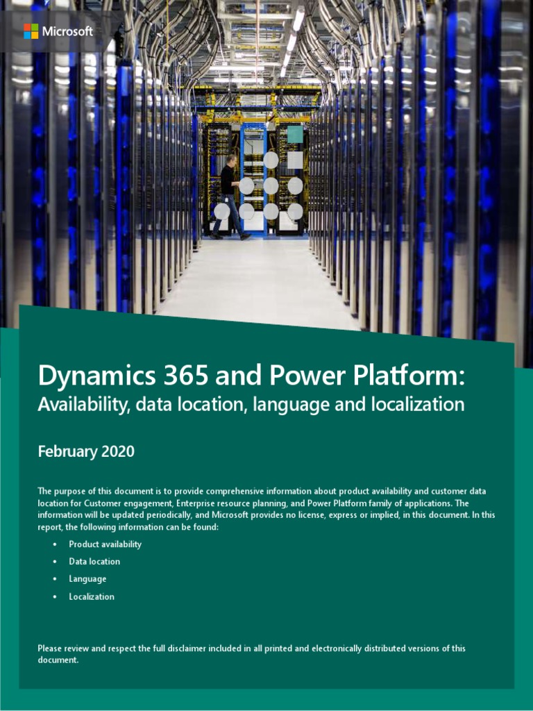 Dynamics 365 and Power Platform Infrastructure and Availability Feb ...