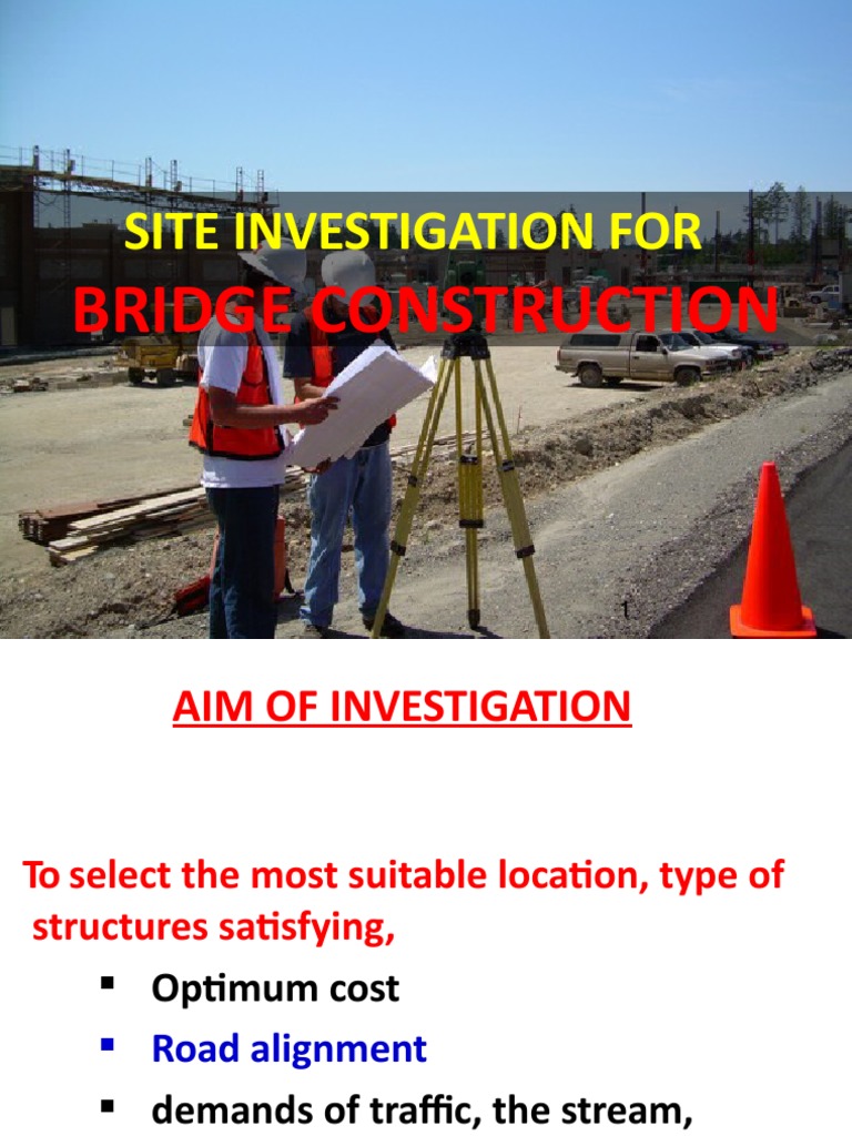 Site Investigation For Bridges Pdf River Flood