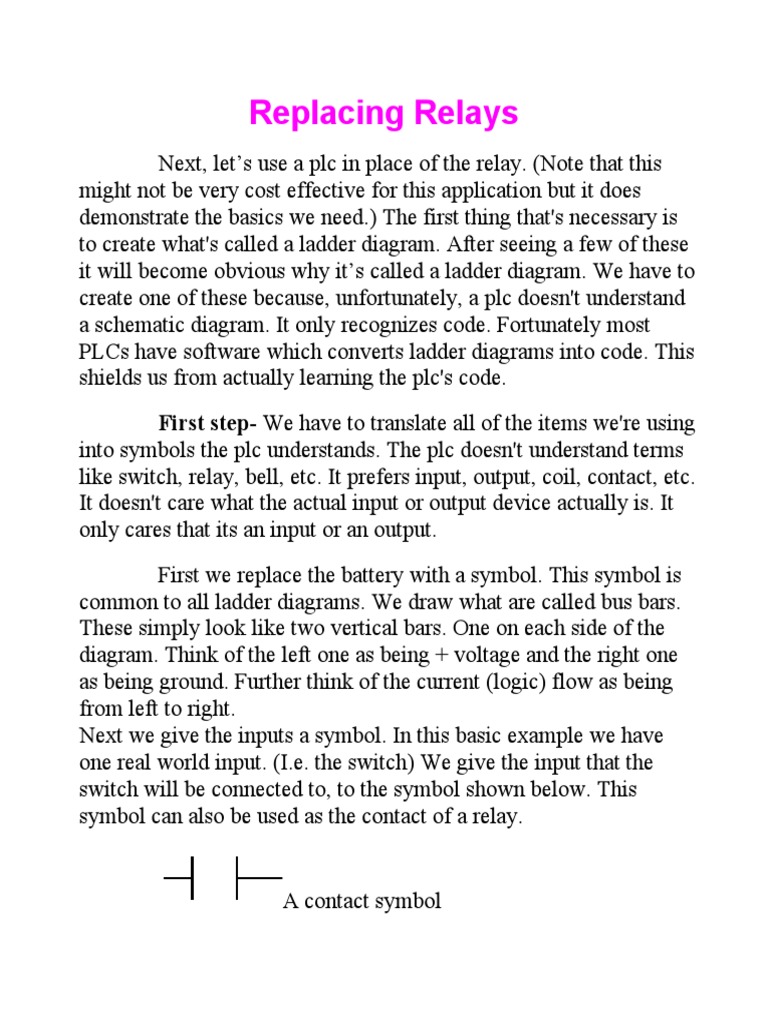 5) Replacing Relay | PDF | Programmable Logic Controller | Electrical ...