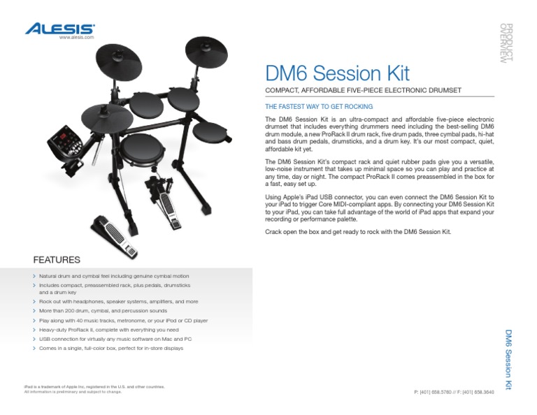 Alesis dm6 Users Manual 163300 | PDF | Drum Kit | Musical Instruments