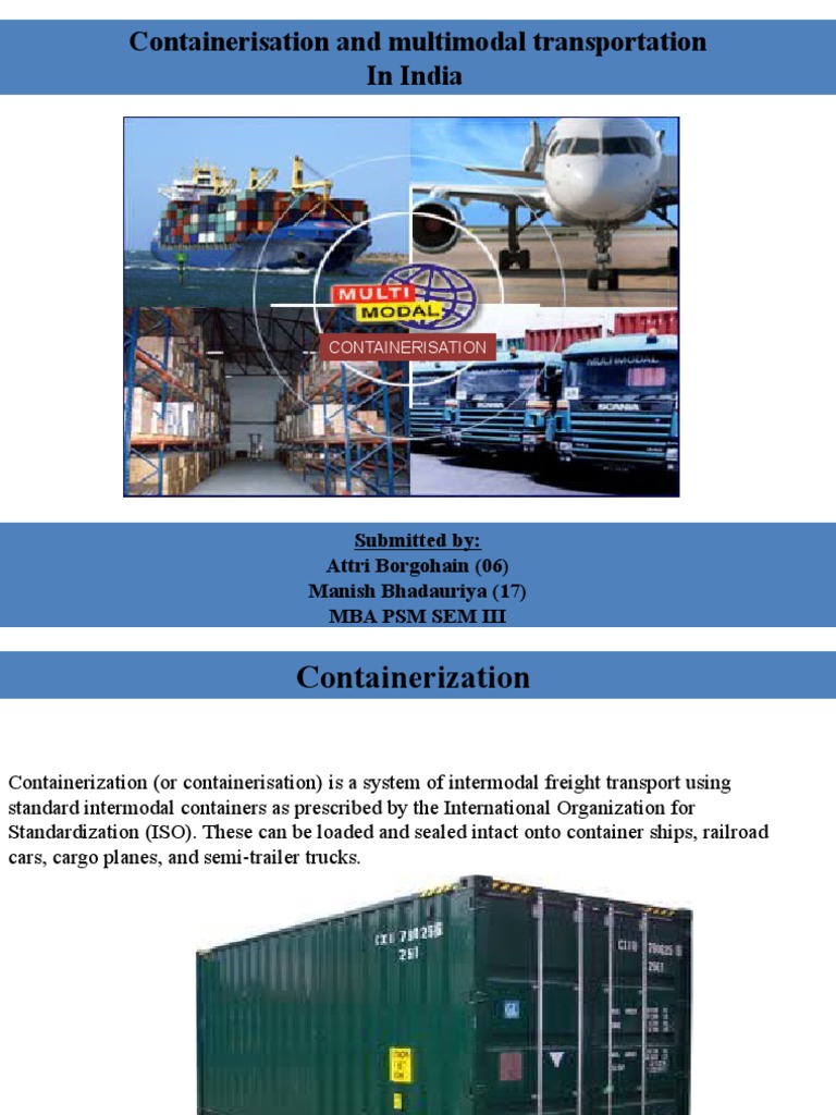 Containerisation and Multimodal Transportation in India | PDF | Containerization | Transport