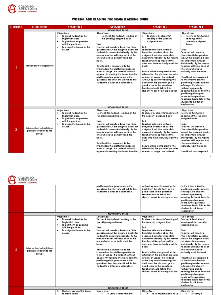EnglishNet Reading Program Guide | PDF | Reading Comprehension | Paragraph