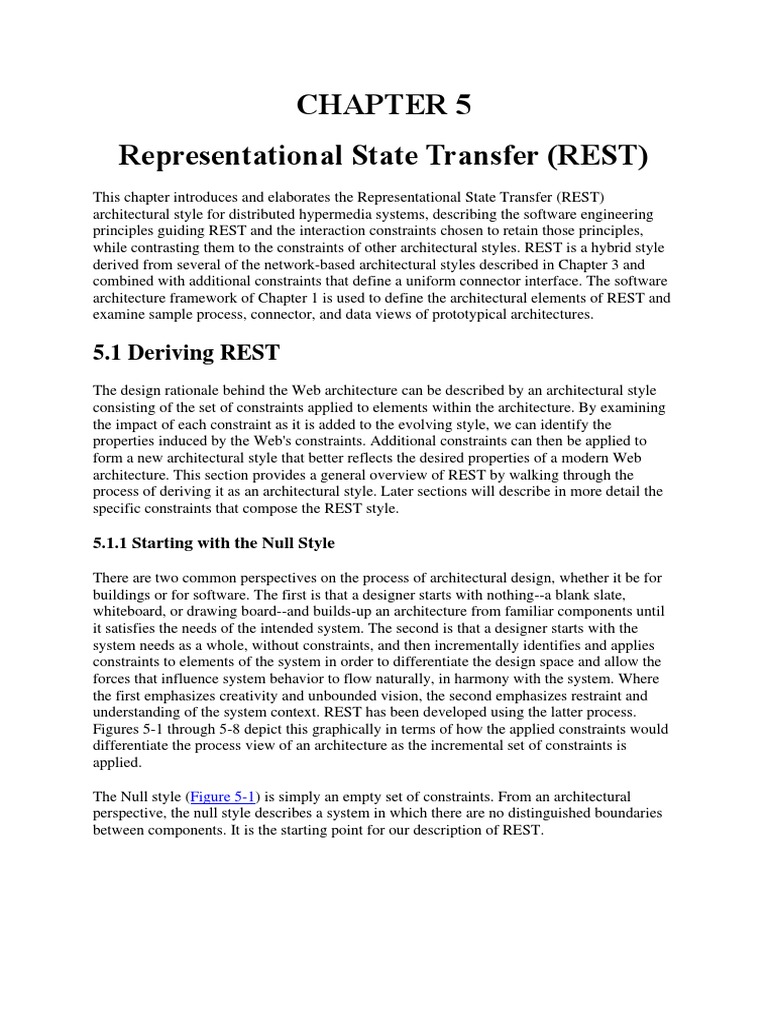 An In-Depth Examination of the Architectural Style Known as Representational State Transfer ...