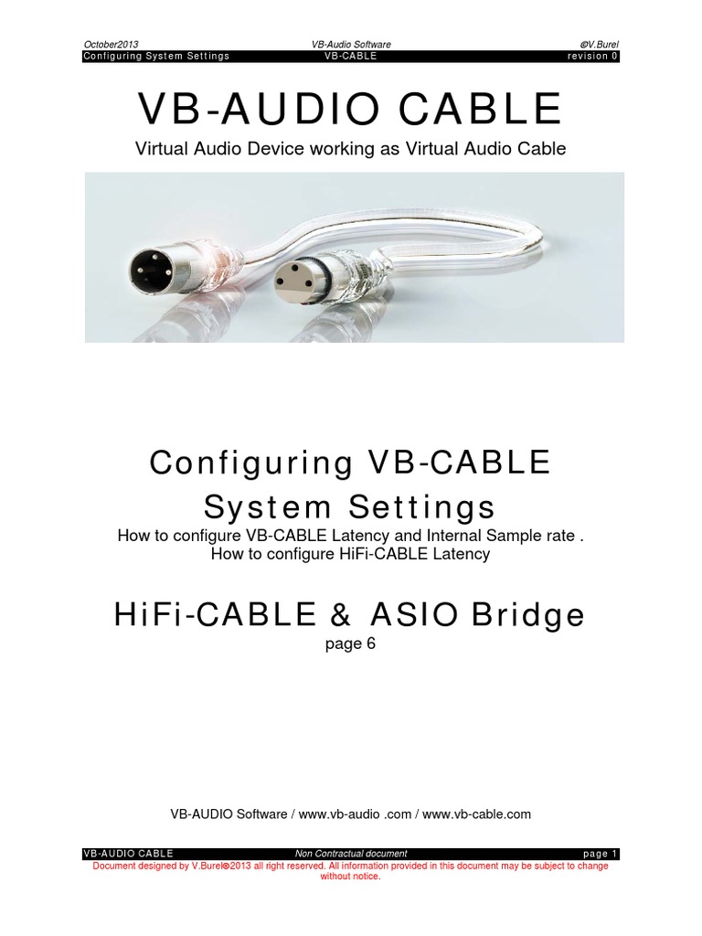 Vb-Audio Cable: Configuring Vb-Cable System Settings Hifi-Cable & Asio ...