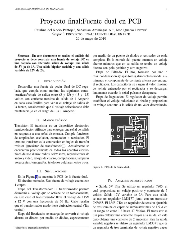 Fuente Dual en PCB PDF | PDF | Transistor | Transformador