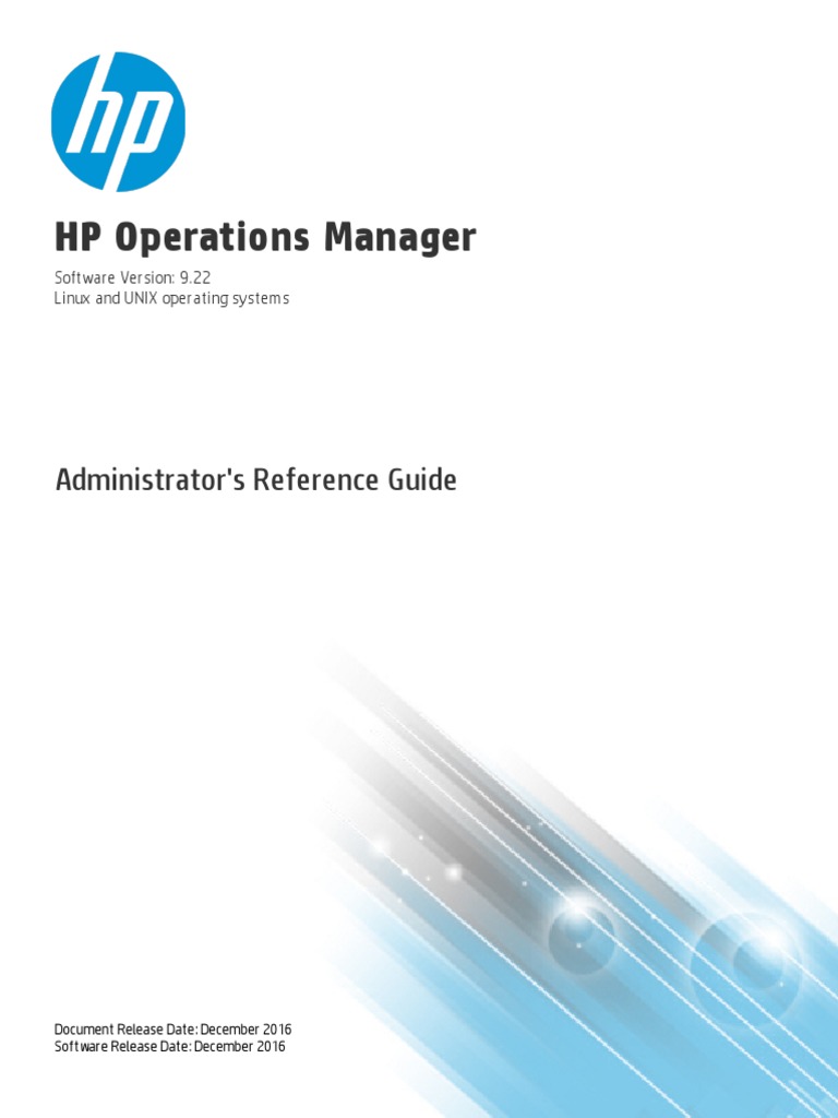 HP Operations Manager: Administrator's Reference Guide | PDF | World ...