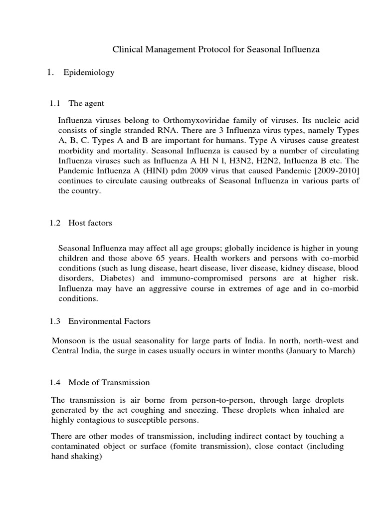 Clinical Management Protocol PDF | PDF | Influenza | Pneumonia