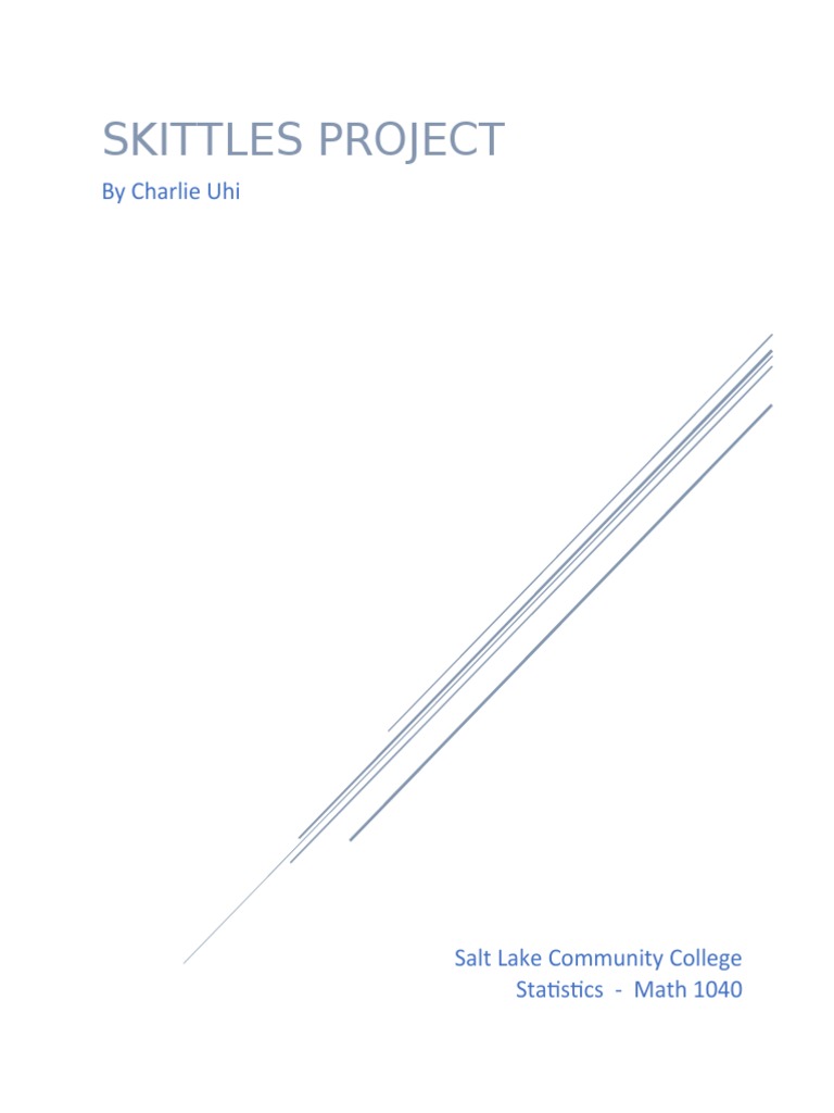 Skittles Project Complete | PDF | Outlier | Statistics