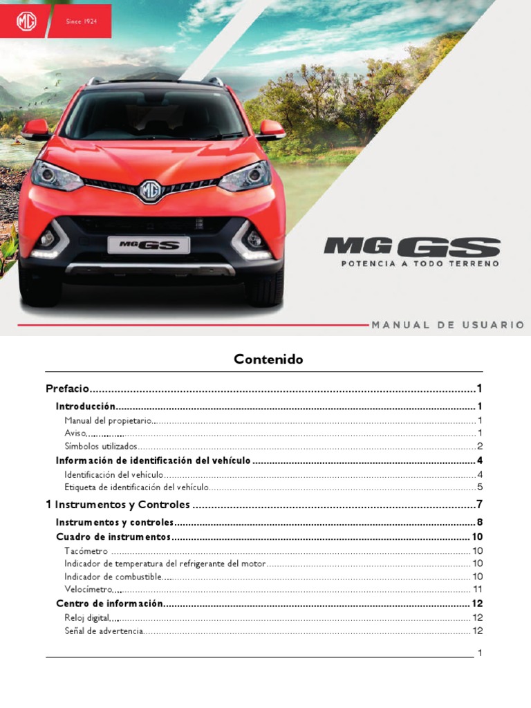 Manual Usuario MG GS PDF | PDF | Airbag | Neumático