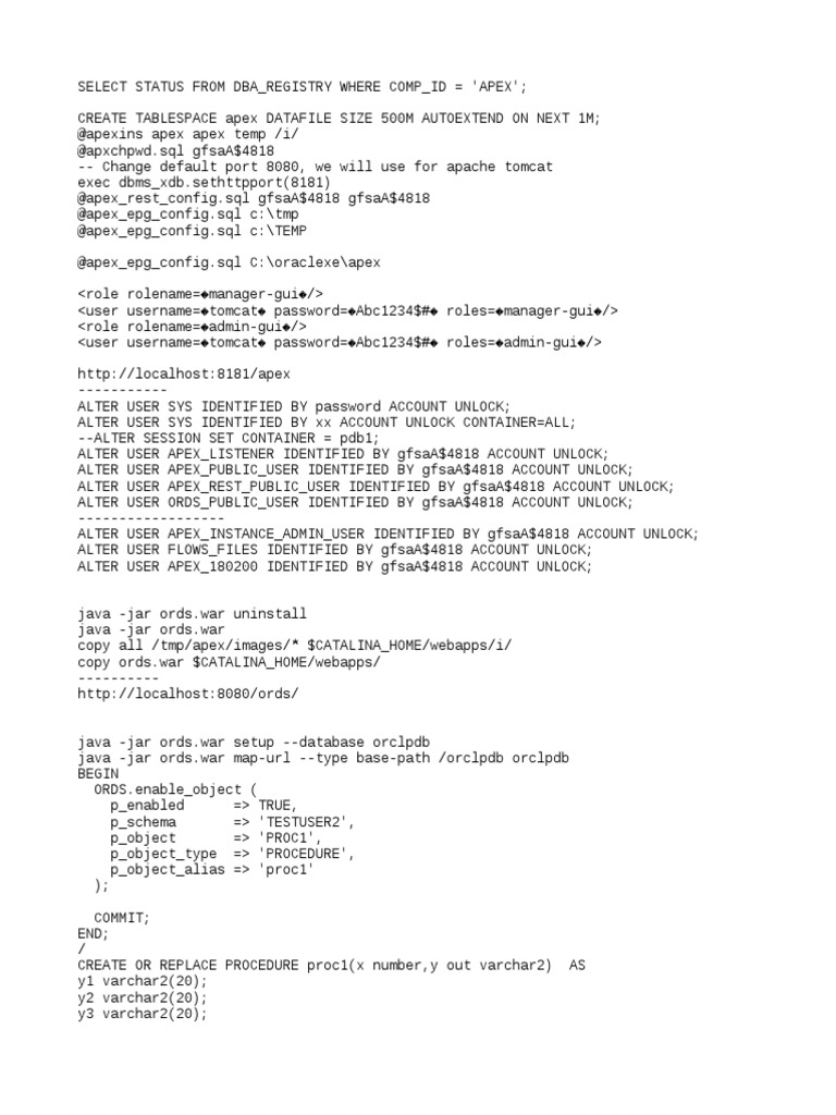 Configure Apex And Ords On Oracle Database Pdf Information 6097