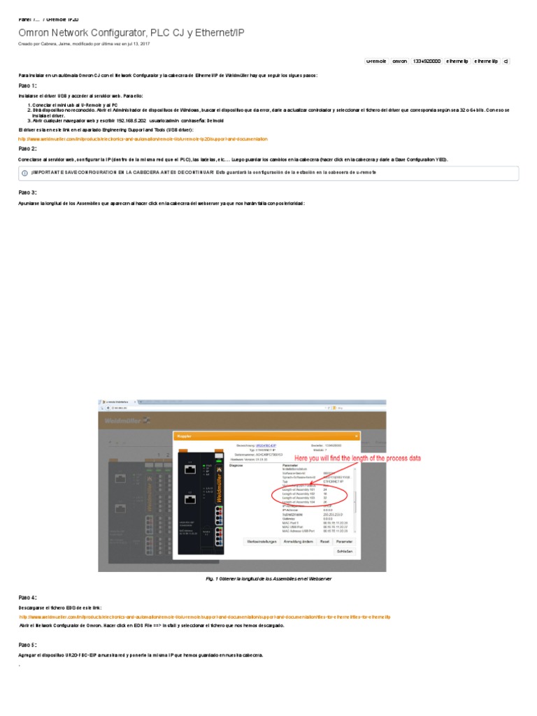 Configuración de Omron Network Configurator | PDF | Servidor web ...