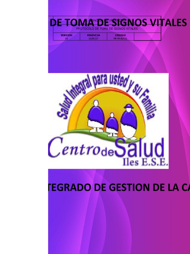 Protocolo de Toma de Signos Vitales ILES-ESE | Descargar gratis PDF ...