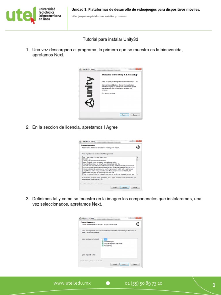 Guía de Instalación de Unity3D | PDF | Unidad (motor de juego ...