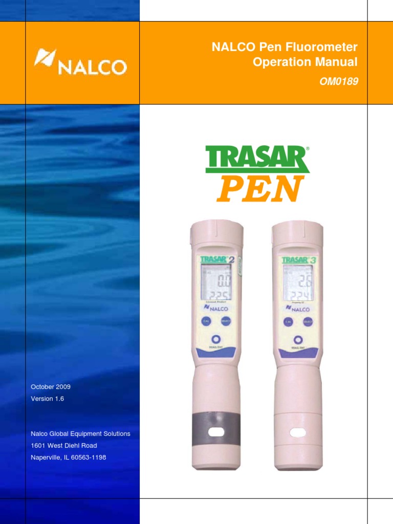 Fluorometro Nalco Trasar 3 PDF | PDF | Calibration | Password
