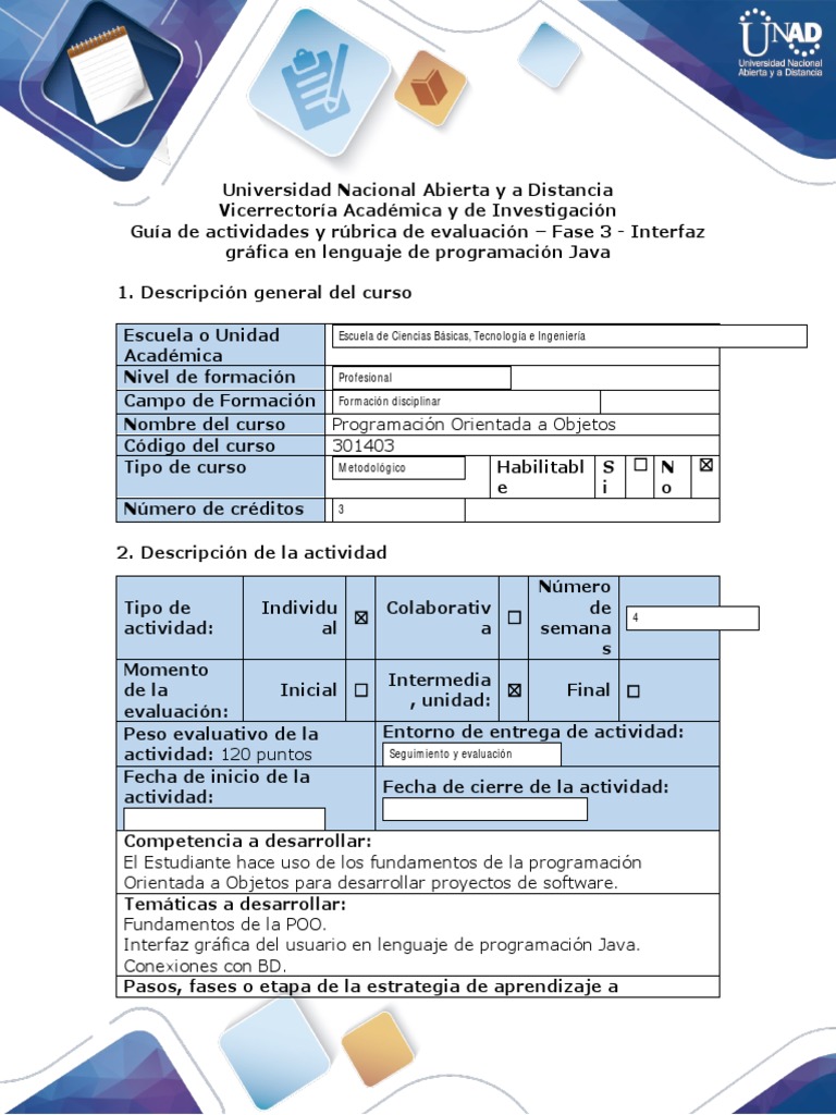 Fase 3 Interfaz Gráfica En Lenguaje De Programación Java Pdf Java