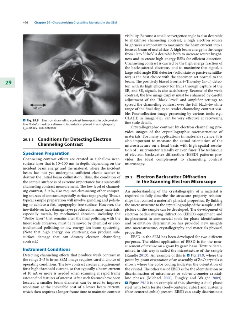Characterizing Crystalline Materials Through Electron Channeling ...