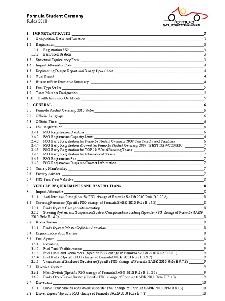 Formula Student Germany | PDF | Mechanical Engineering
