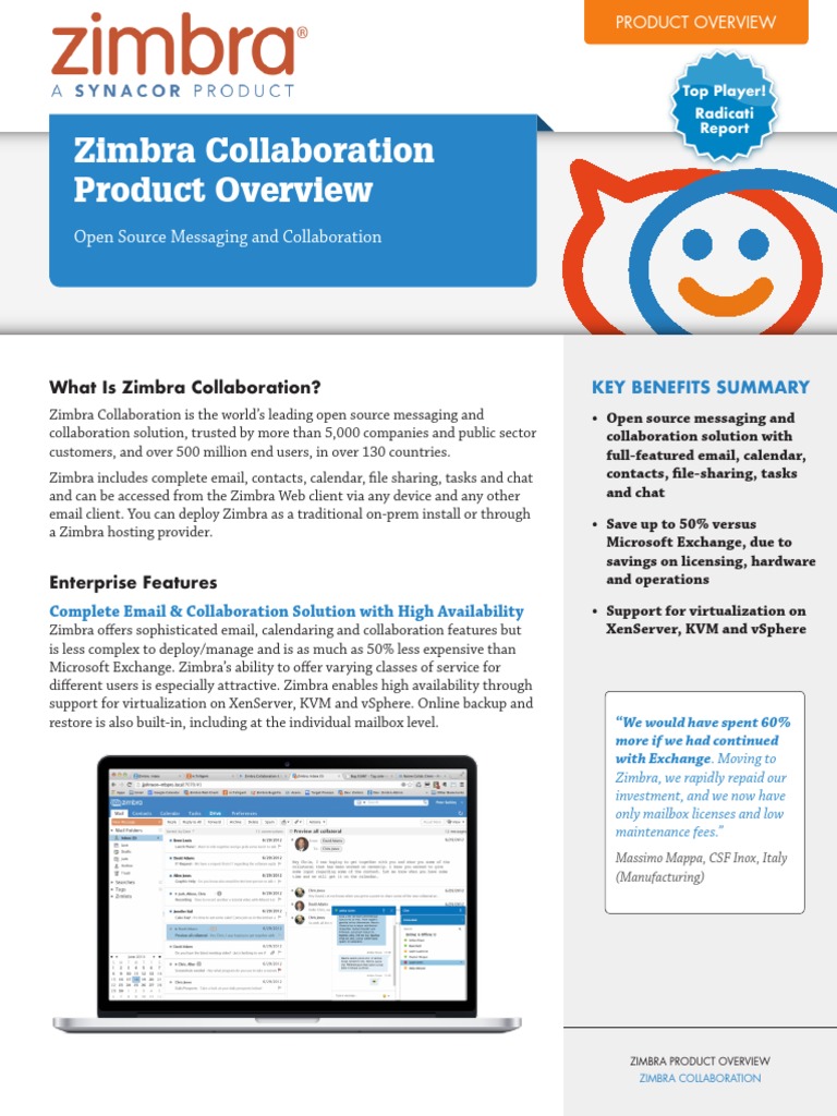 Zimbra Collaboration Product Overview: Open Source Messaging and ...