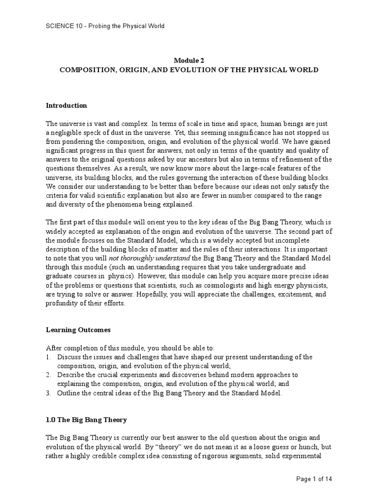 SCIENCE 10 - Module 2 v2 | PDF | Boson | Matter