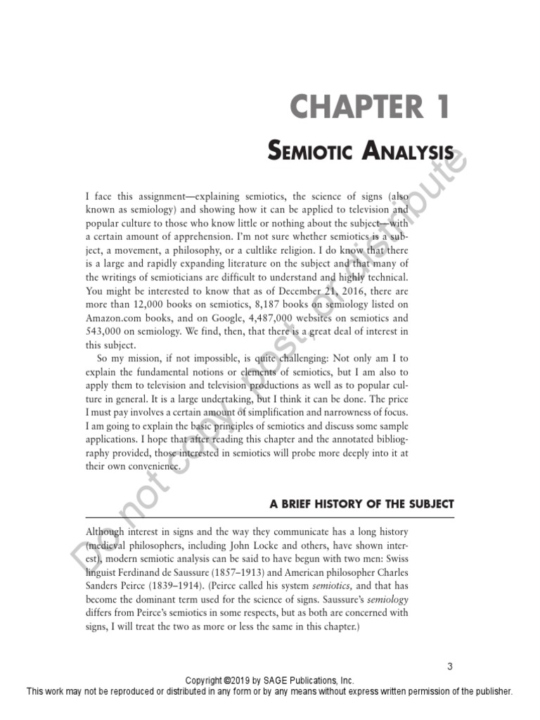 Chapter 1 Semiotic Analysis | PDF | Dr. Watson | Semiotics