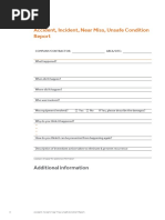 Near Miss Incident Report Form | PDF | Occupational Safety And Health ...
