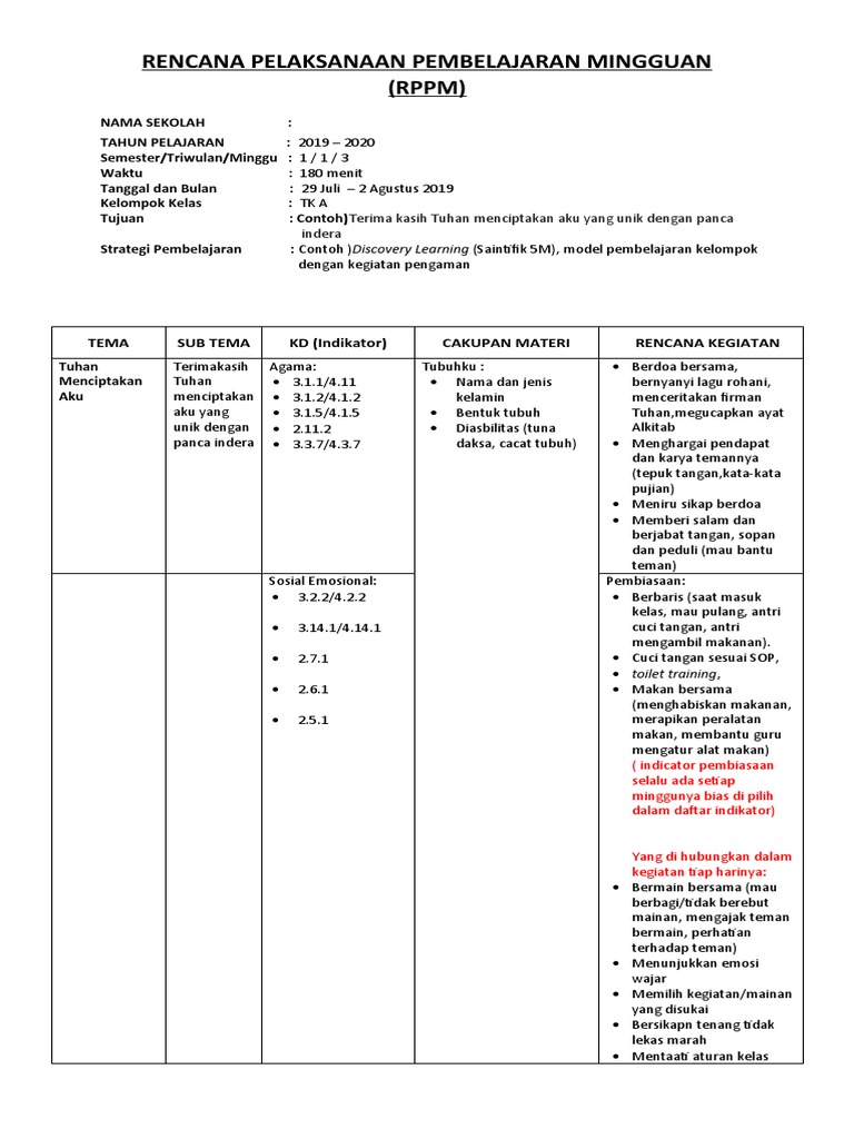Contoh RPPM UT | PDF