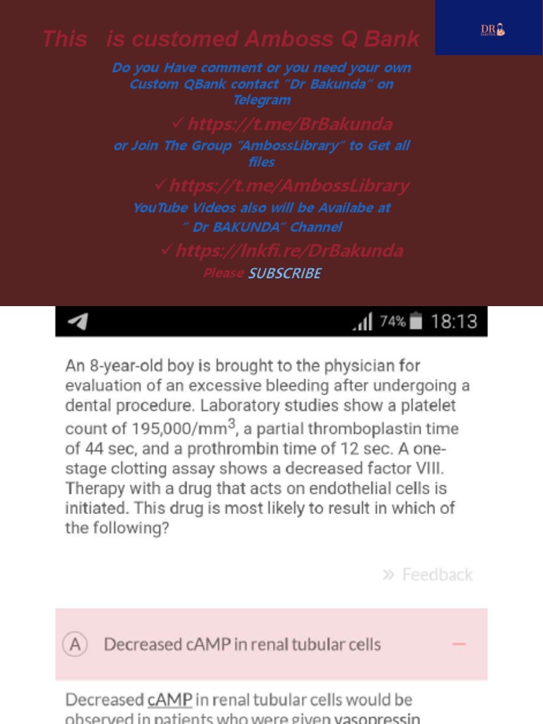 Custom Amboss Q Bank Access Info | PDF