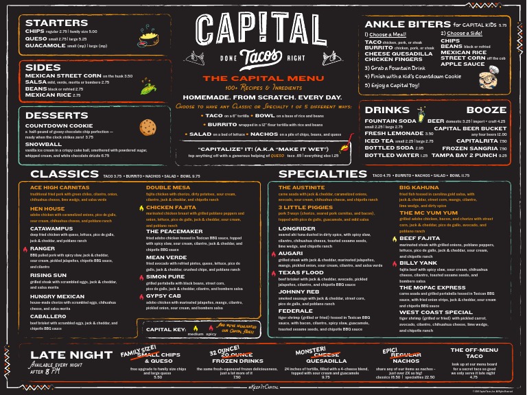 Capital Grill Menu | PDF | Burrito | Mexican Cuisine