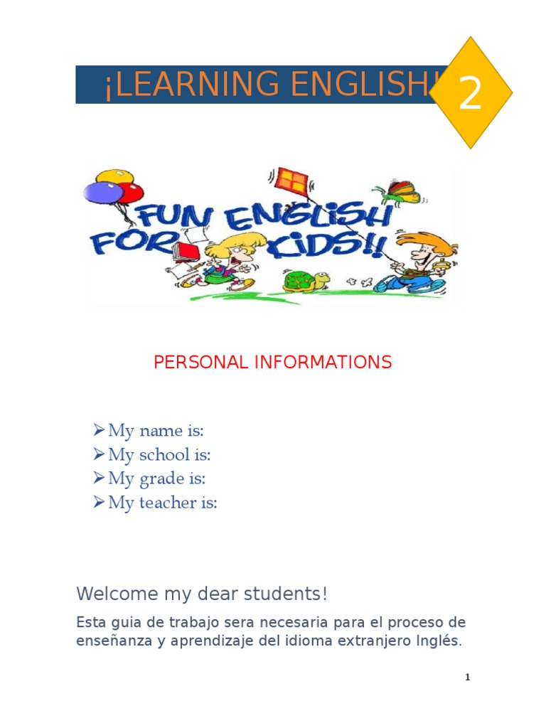 Learning English 2 | PDF | Idioma en Inglés | Lingüística