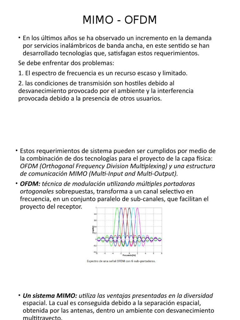 Mimo - Ofdm | PDF | Multiplexación por división de frecuencia ortogonal ...